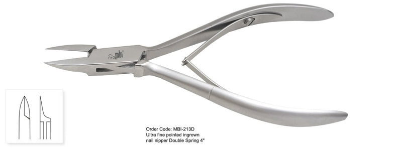 MBI-213 Ultra Fine Pointed Ingrown Nail Nipper Double Spring Size 4 ...